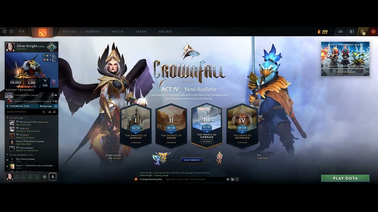 Dota 2 - CrownFall Overview of the 4 Acts Map #dota2 - YouTube