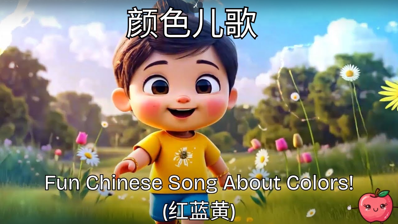 🎵 颜色儿歌 | Fun Chinese Song About Colors! (红蓝黄) - YouTube
