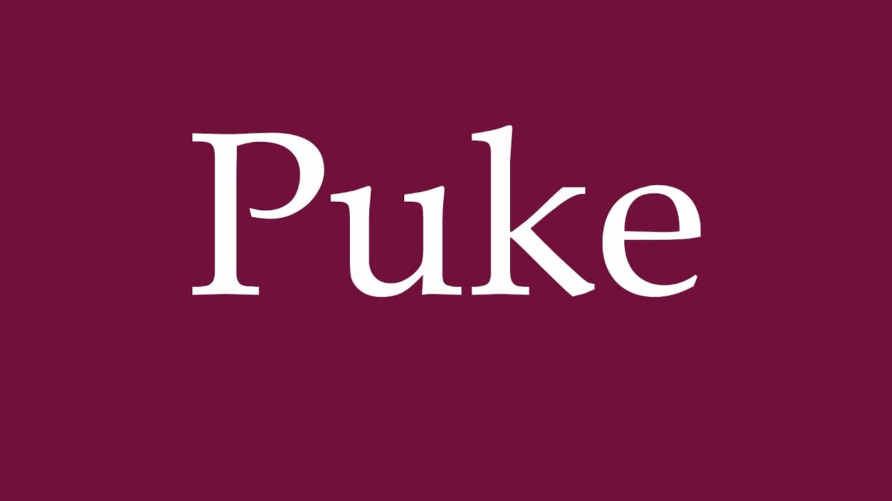 How to Pronounce ''Puke'' Correctly in German - YouTube