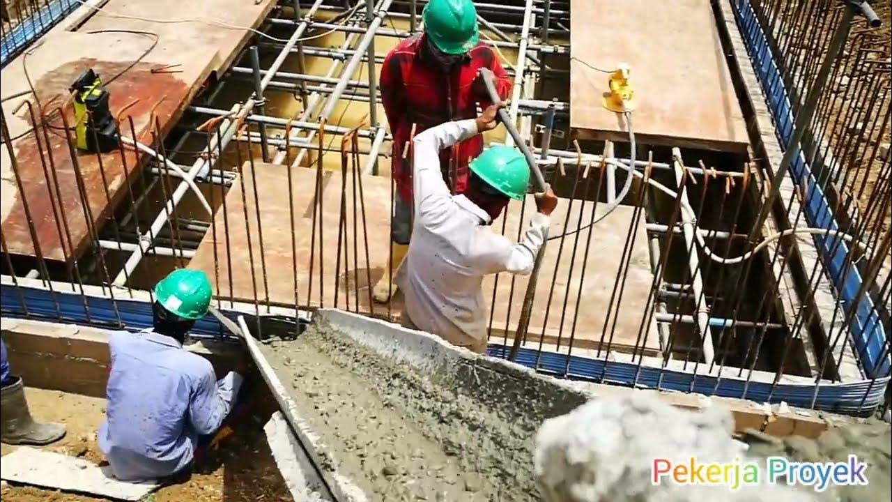 Pekerjaan Pengecoran Dinding Beton - YouTube