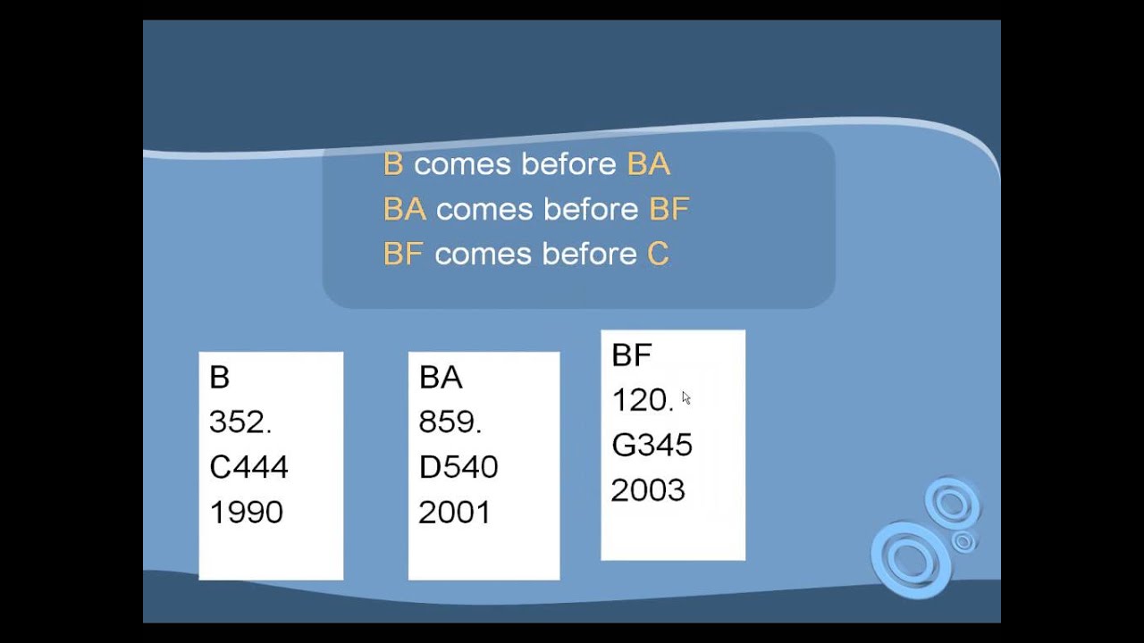 How to Read Call Numbers - YouTube