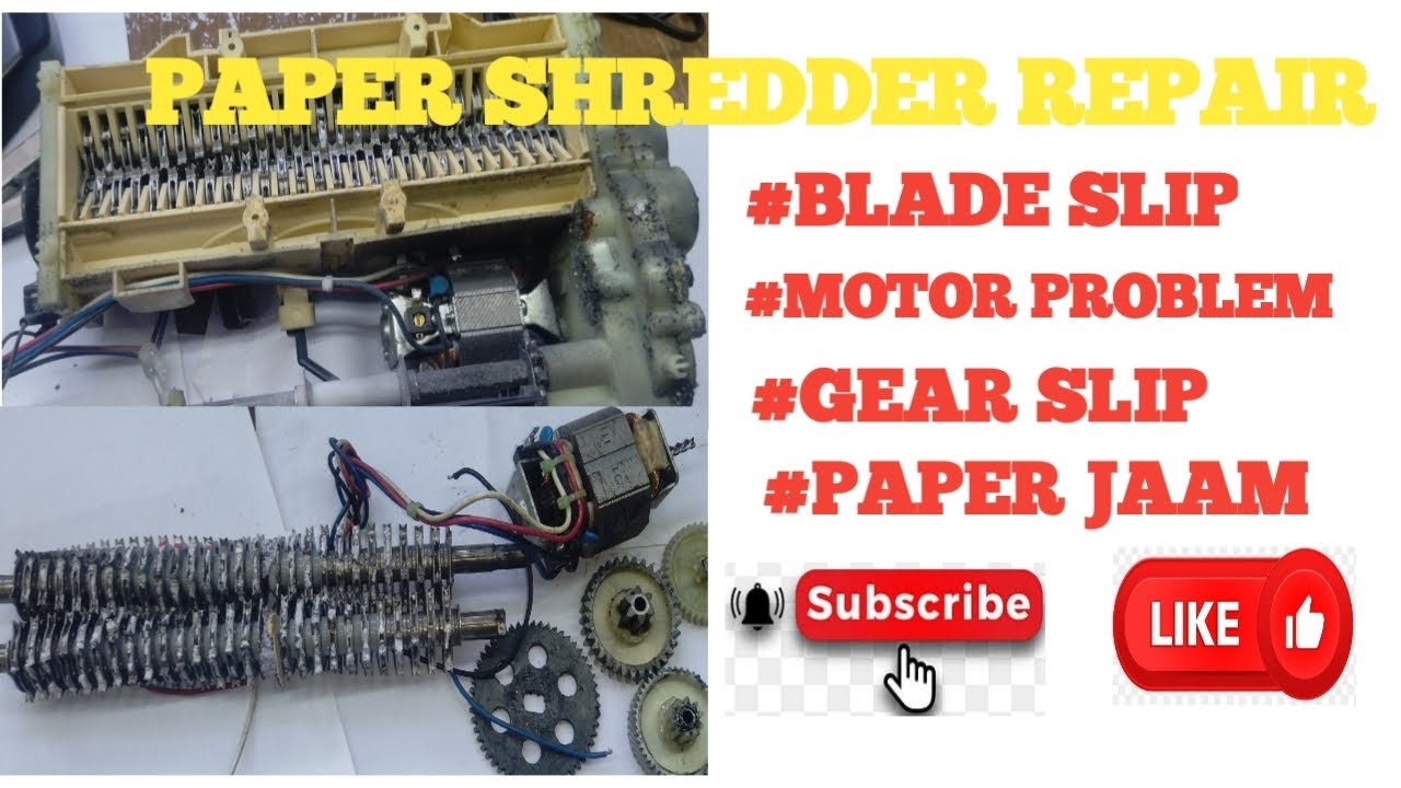Paper Shredder Machine Repair|Motor|Gear Problem|repair|crose cut ...