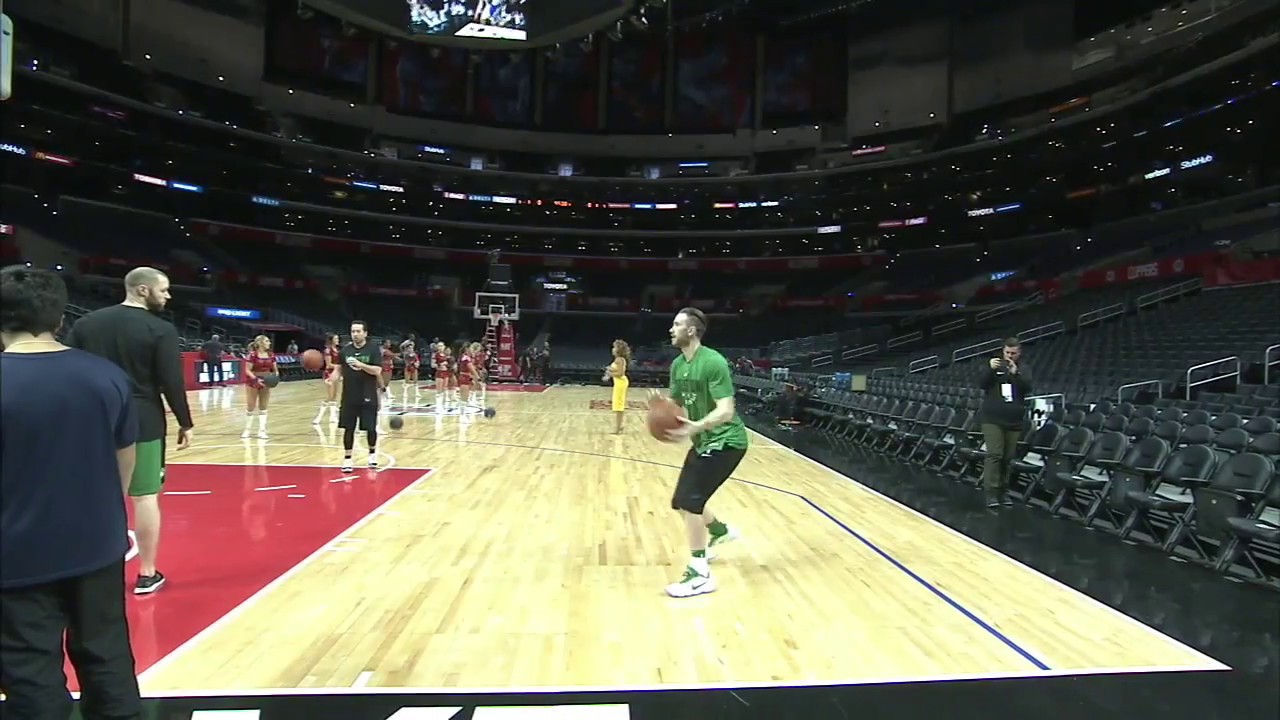 Gordon Hayward Already shooting After Broken Leg - YouTube