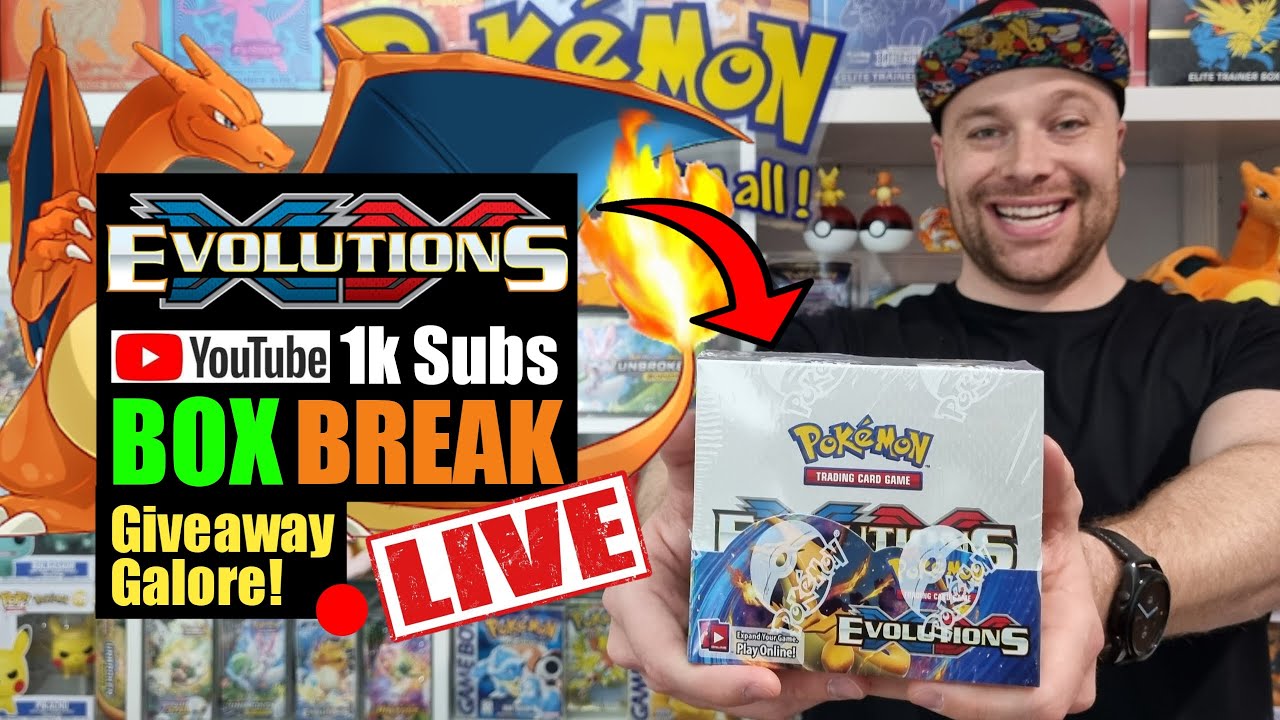 XY Evolutions 1k Subs Box Break! Charizard Pulled! Pokemon TCG - YouTube