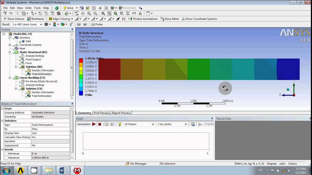 NTH - Tutorial Buckling in Linear Buckling of Ansys Workbench - YouTube