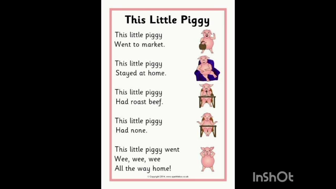 This little pig went to the market : English Nursery Rhyme - YouTube