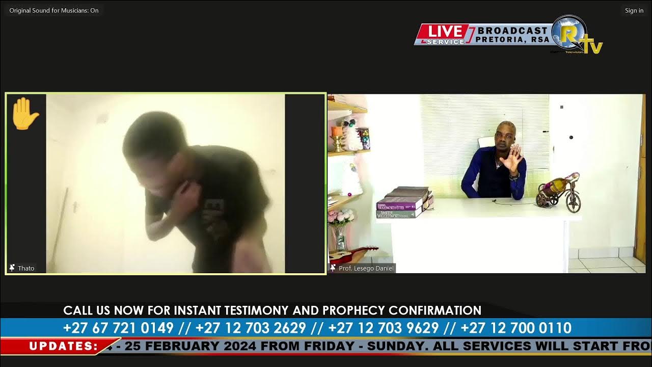 13 FEBRUARY 2024 TUESDAY LIVE BROADCAST SERVICE WITH PROF. LESEGO DANIEL AND SONS PART 3 - YouTube