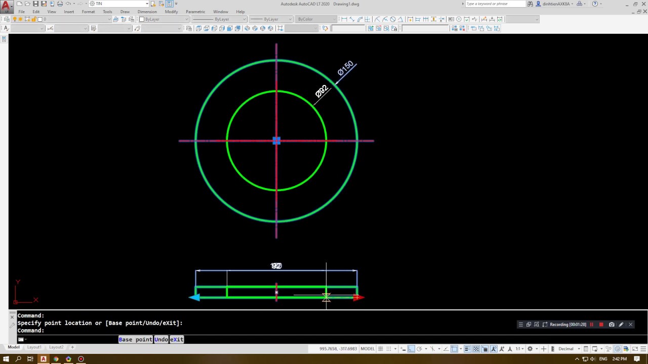 AUTOCAD: Block kết hợp stretch và scale - YouTube