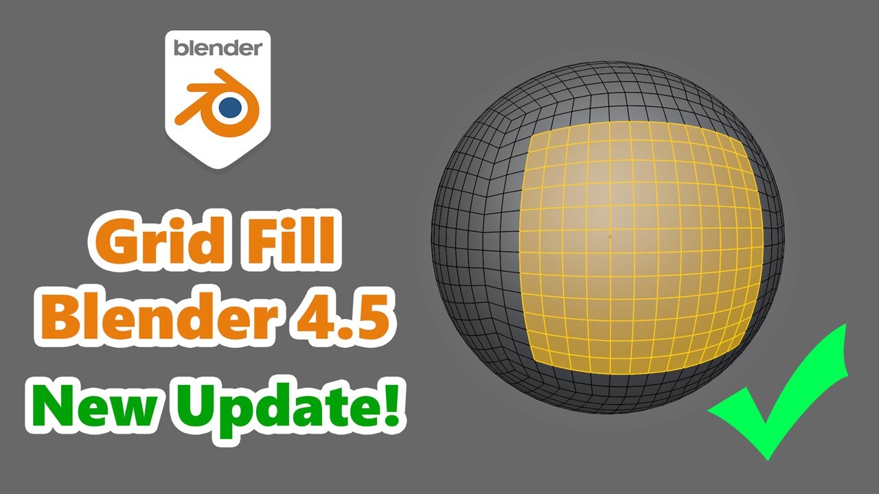 New Grid Fill Tool - Blender 4.5 - YouTube