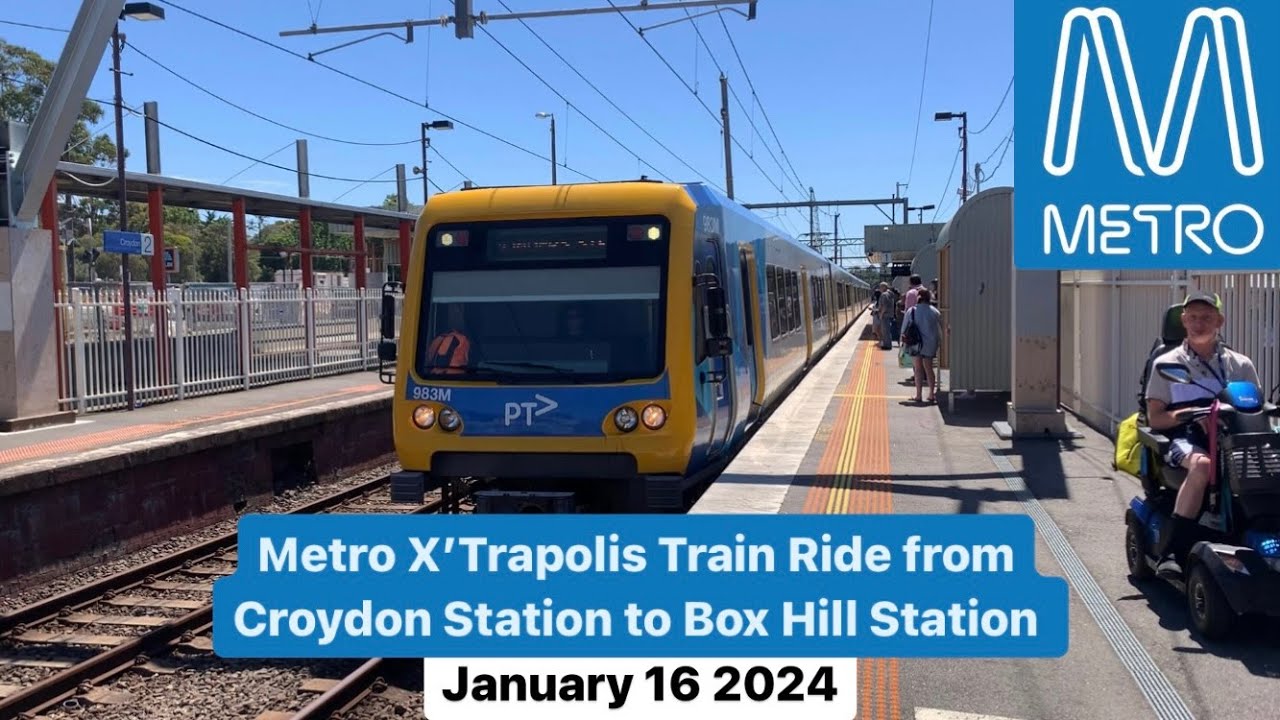 Metro X'Trapolis Train Ride from Croydon Station to Box Hill Station ...