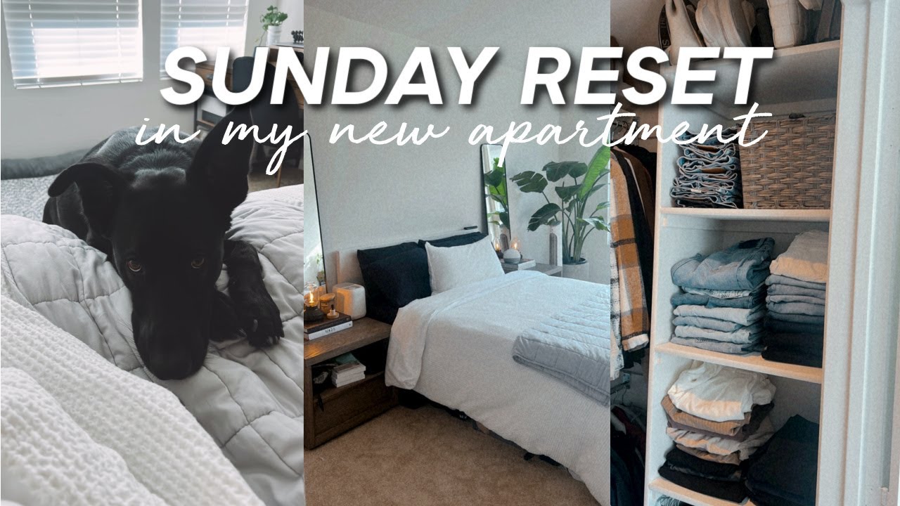SUNDAY RESET ROUTINE &bedroom makeover - YouTube