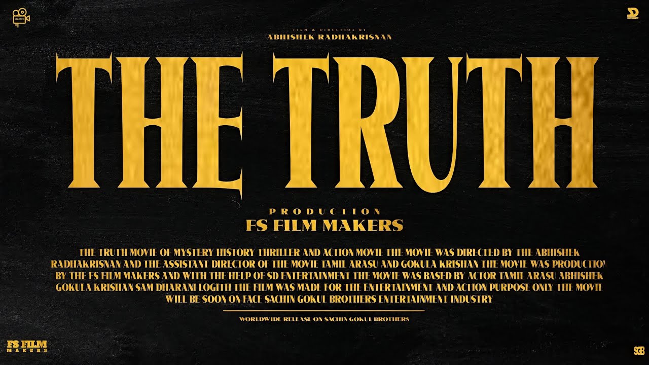 The Truth Title Promo | Abhishek | Tamil Arasu l Gokula Krishan ...
