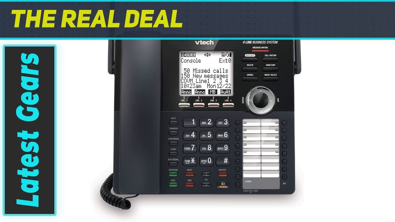 VTech AM18447 Main Console 4-Line Expandable Office Phone System – Best ...