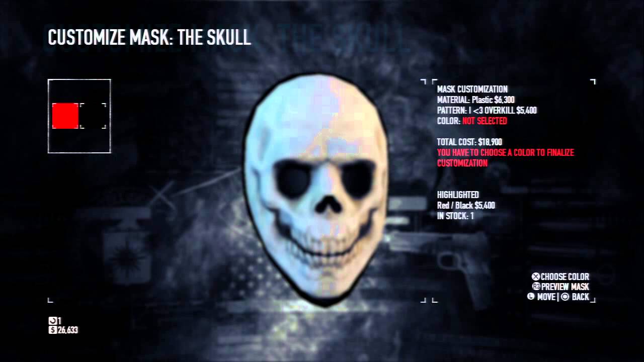 Payday 2 - Mask Stash: Buy & Customize "The Skull I Love Overkill" Mask ...