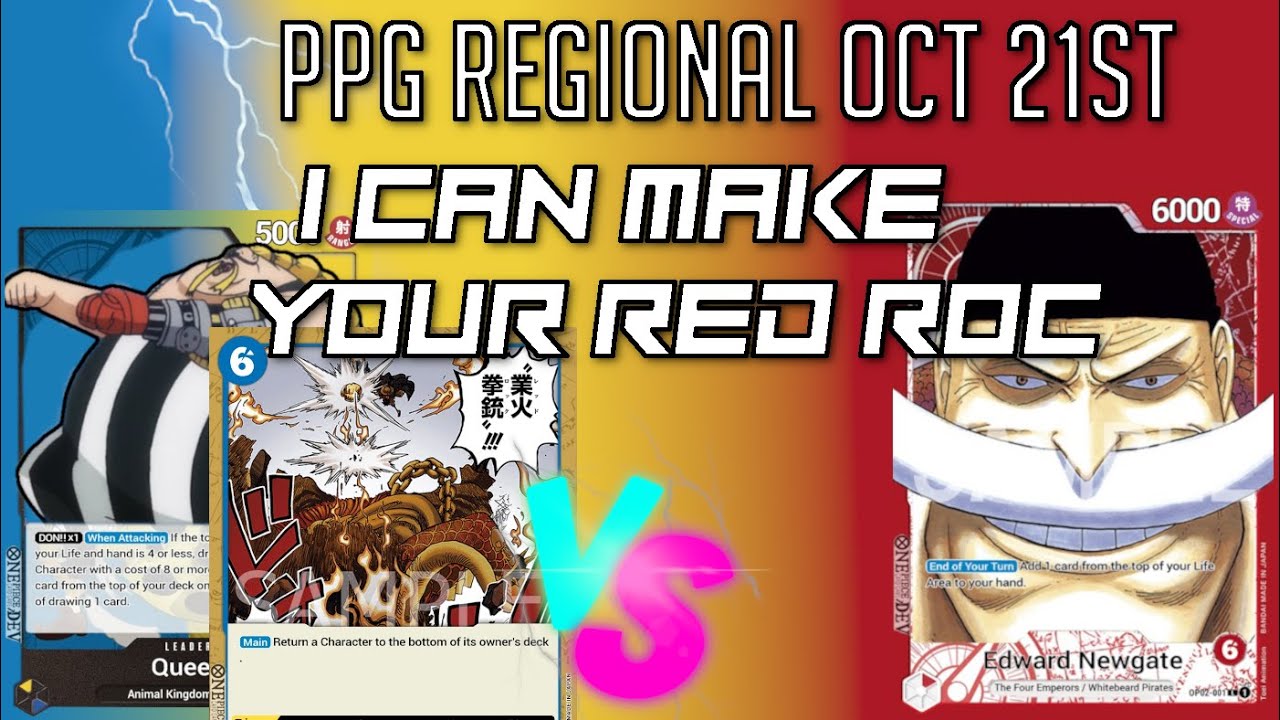 MAKE YOUR RED ROC Queen Vs Newgate OP04 - ||7of9|| One Piece TCG - YouTube