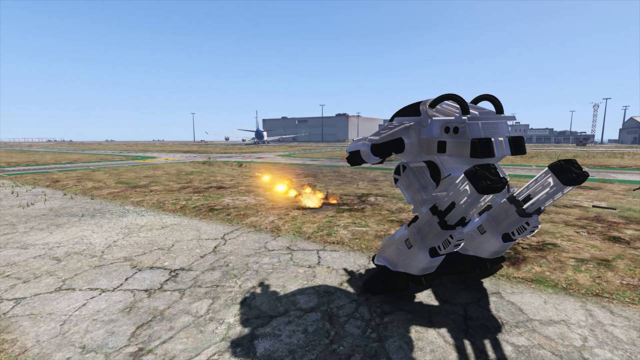 GTA 5 PC MODS - ED-209 (Robocop 1987) - YouTube
