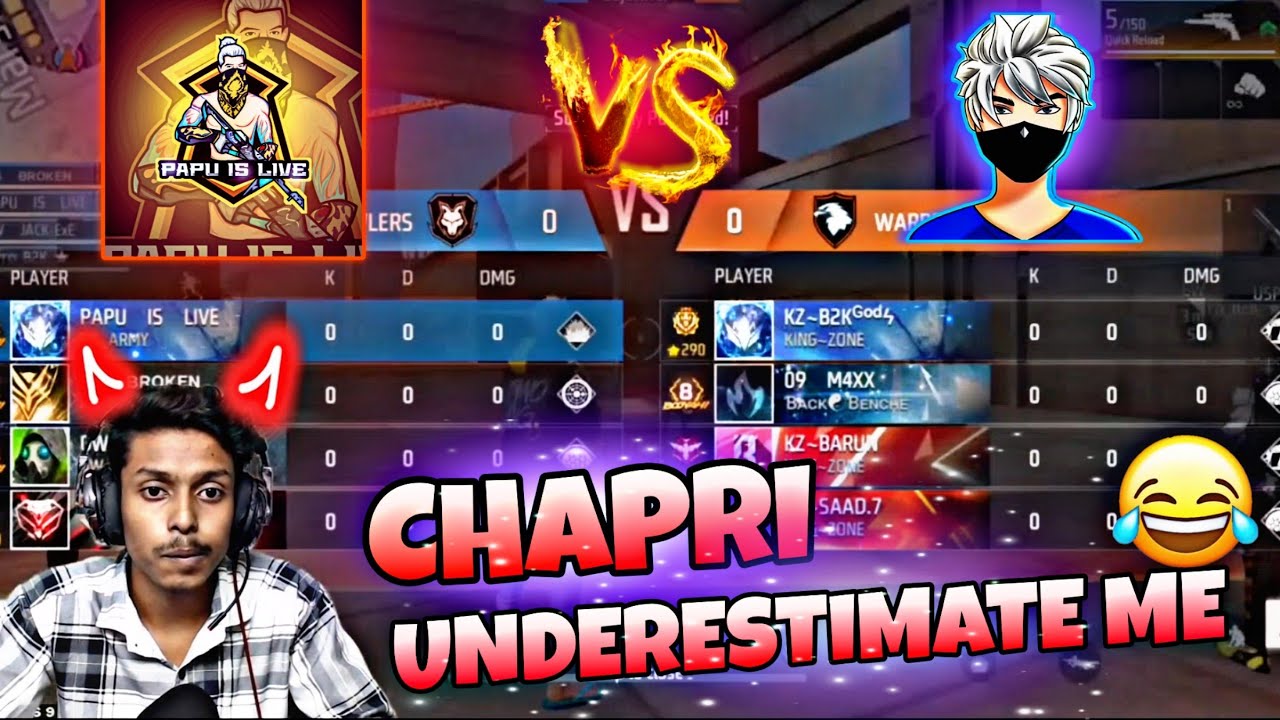 Chapri Youtuber Underestimated My Squad😂 || Angry On His Teammates 😡 ...