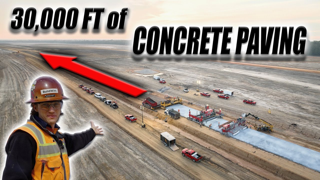 Concrete Paving for a Railroad Logistics Center - YouTube
