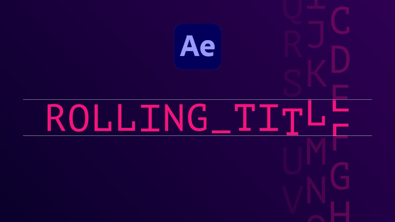 Rolling Letters Title Animation | After Effects Tutorial - YouTube