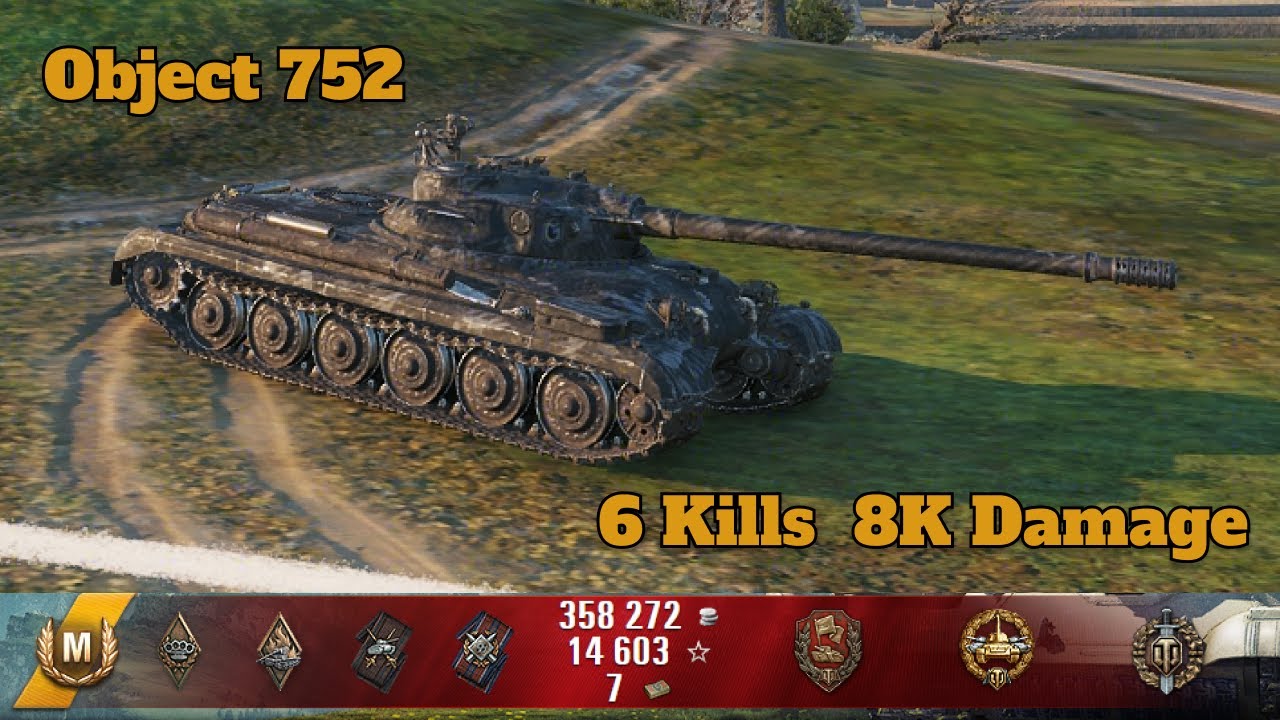 Object 752 - 6 Kills, 8K Damage - World of Tanks - YouTube