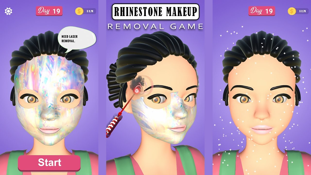 Rhinestone Makeup Game Review | Oddly Satisfying World - YouTube