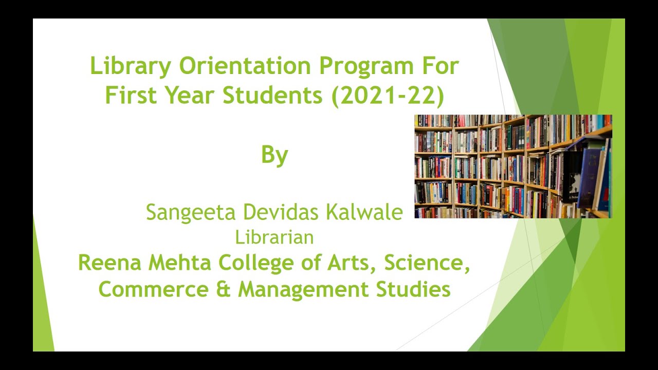 Library Orientation Programme - YouTube