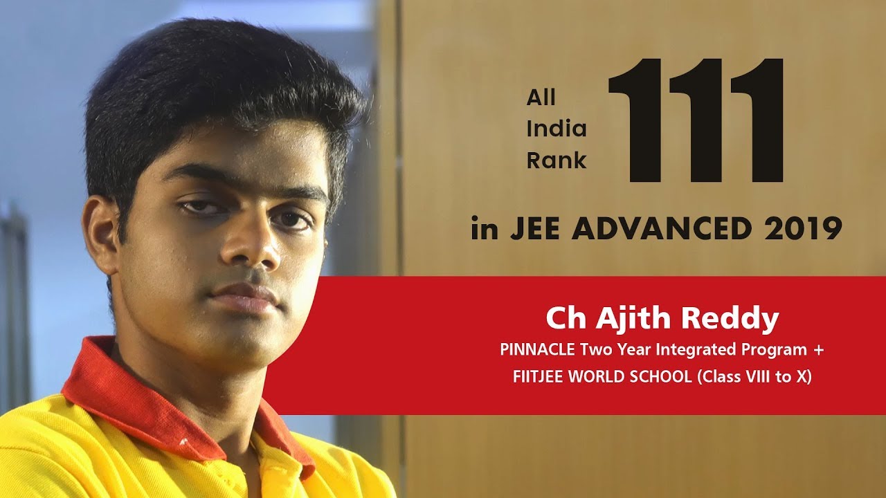 CH AJITH REDDY | AIR 111 - JEE Advanced 2019 - YouTube