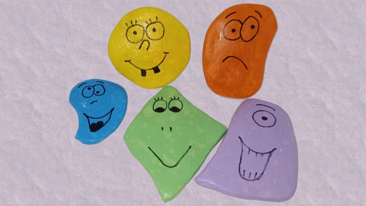 SpongeBob Stone art Painting / Rock Painting Ideas. - YouTube