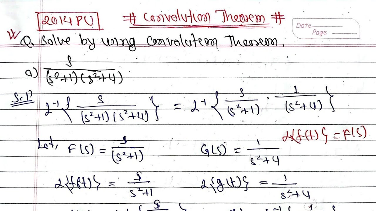 Convolution Theorem|Mathematics-III BE Civil Computer Electronics Electrical Architecture|PU TU ...
