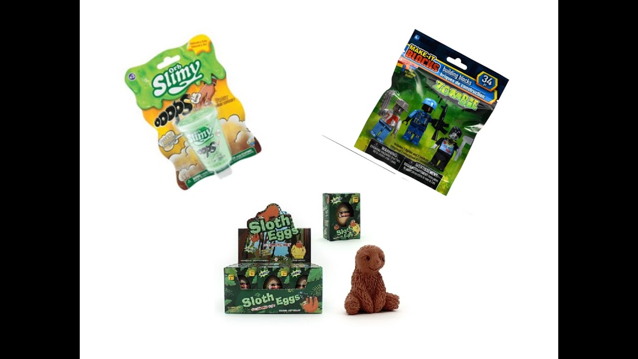 Dollar Store Unboxing Slime, Sloth Egg and Zombie Lego - YouTube
