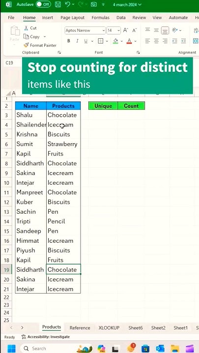 Master Excel's Hidden Gem: Unique Cell Function Explained! 📊💡 #ExcelTips #DataAnalysis - YouTube