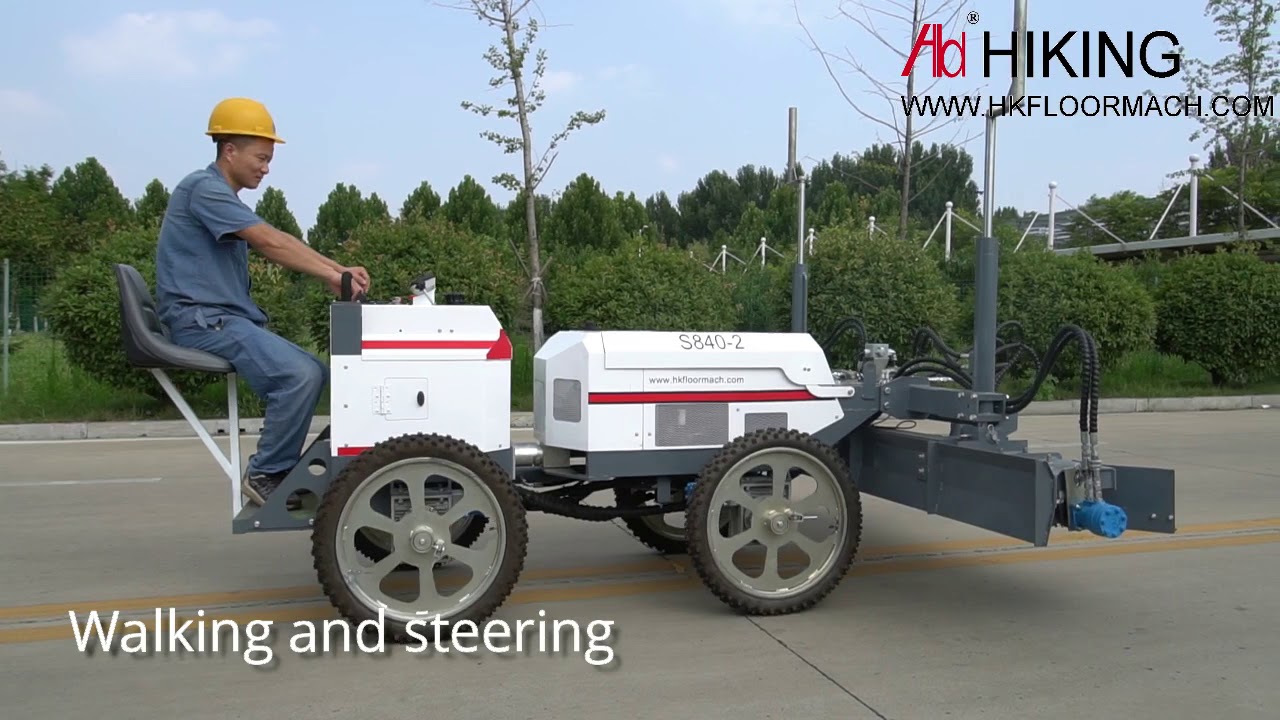 The articulated design ride on laser screed machine1 - YouTube