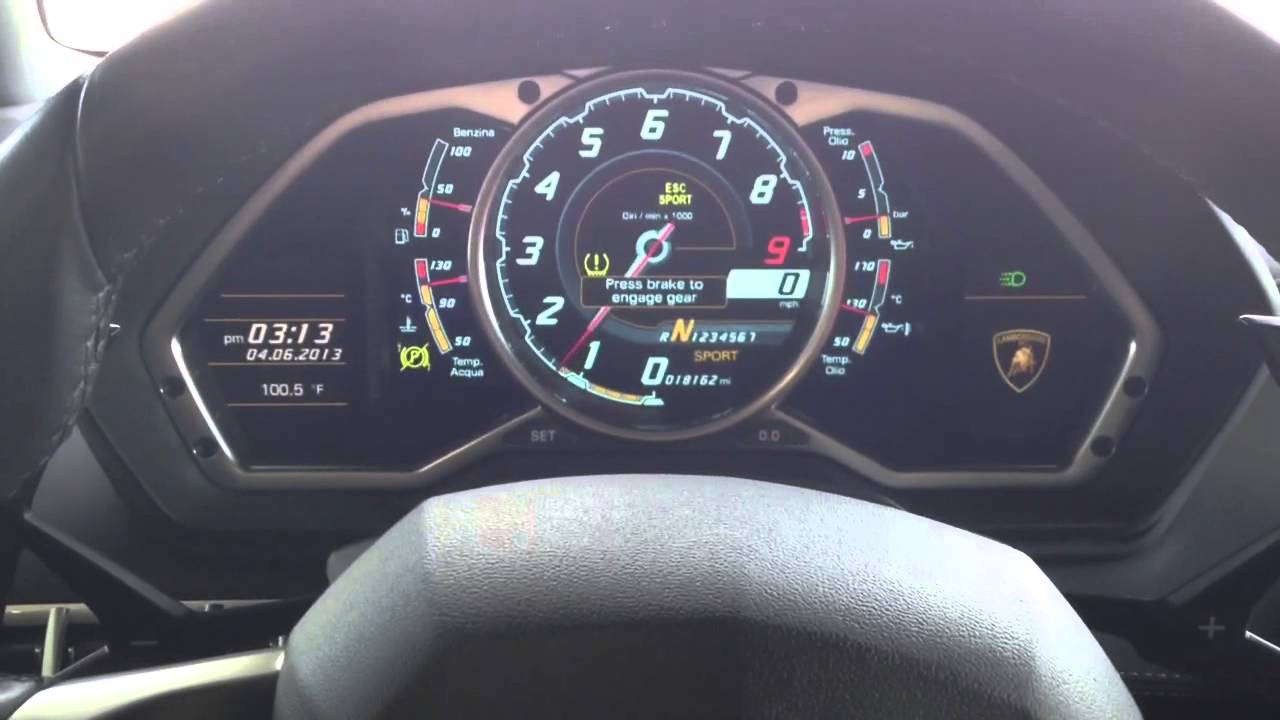Lamborghini Aventador Console - YouTube