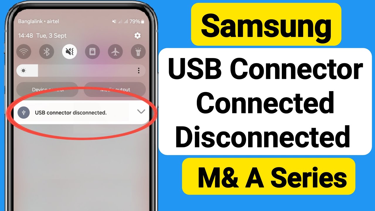 USB Connector Connected / Disconnected Problem In Samsung Galaxy ( M14 ...