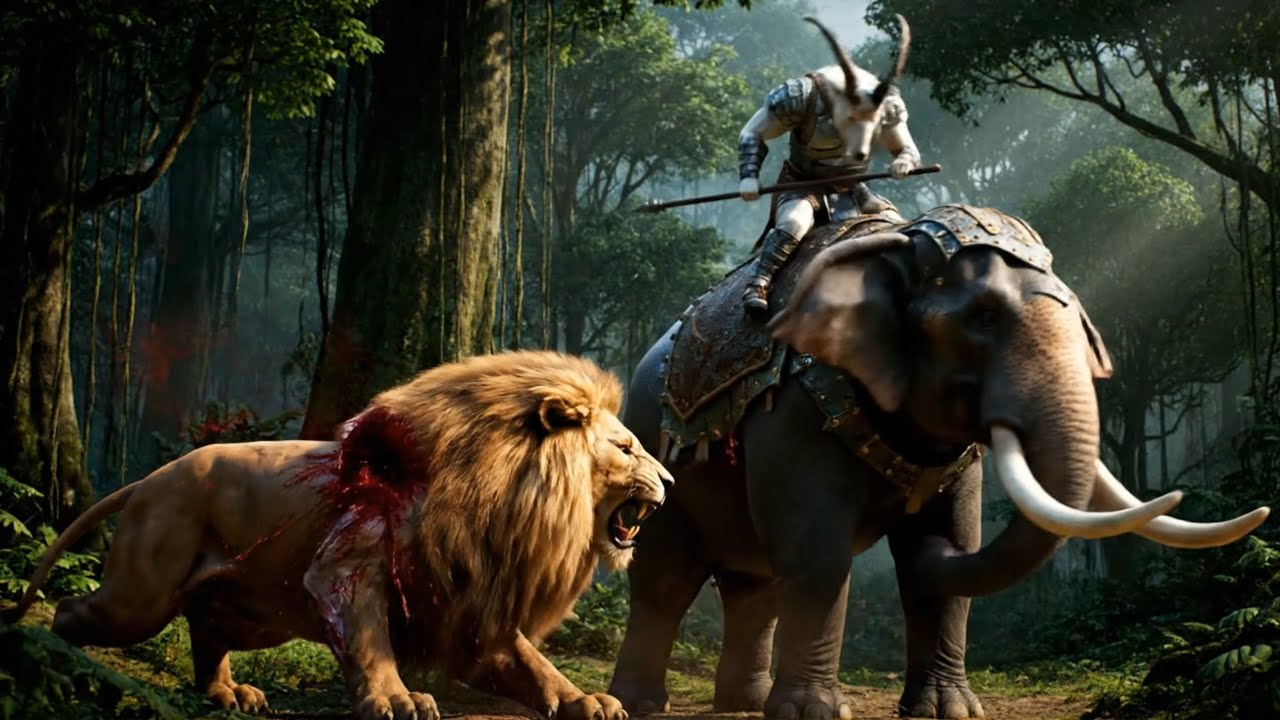 Epic Jungle Revenge 🐐🦁🐘 | Goat & Elephants vs Lion | Wild Animal Fight ...