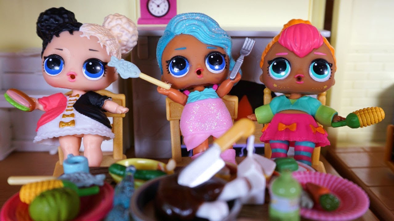 LOL SURPRISE DOLLS Ditch School With Boys To Cath Thanksgiving TURKEY ...