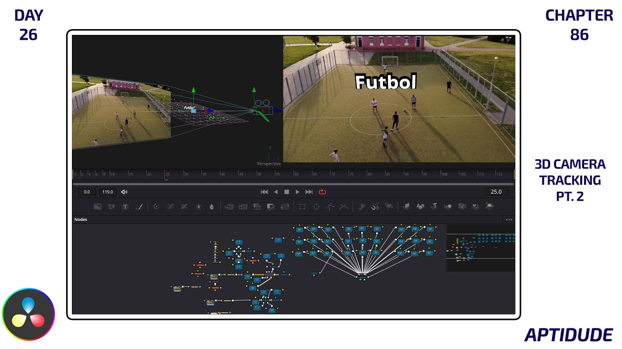 LIVE Davinci Resolve Fusion - 3D Camera Tracking Pt.2 - Day 26 - YouTube