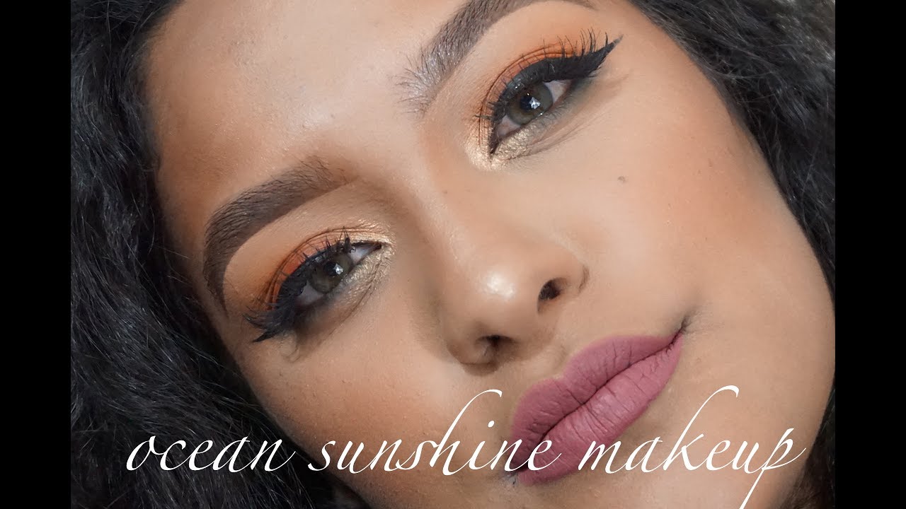 !!!Ocean sunshine makeup tutorial!!! #tritsiearlete - YouTube