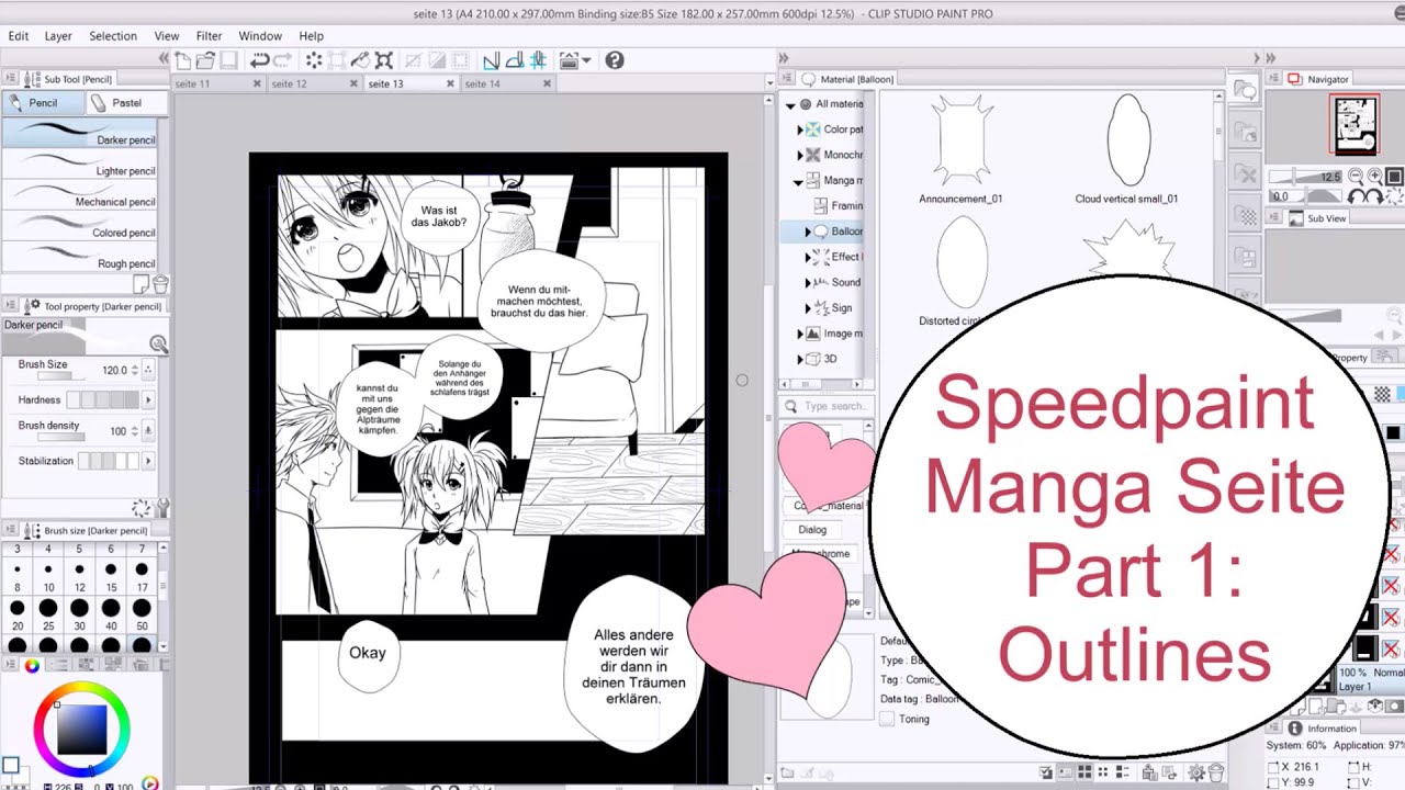Speedpaint Manga Page - Part 2: screentones and shading - YouTube