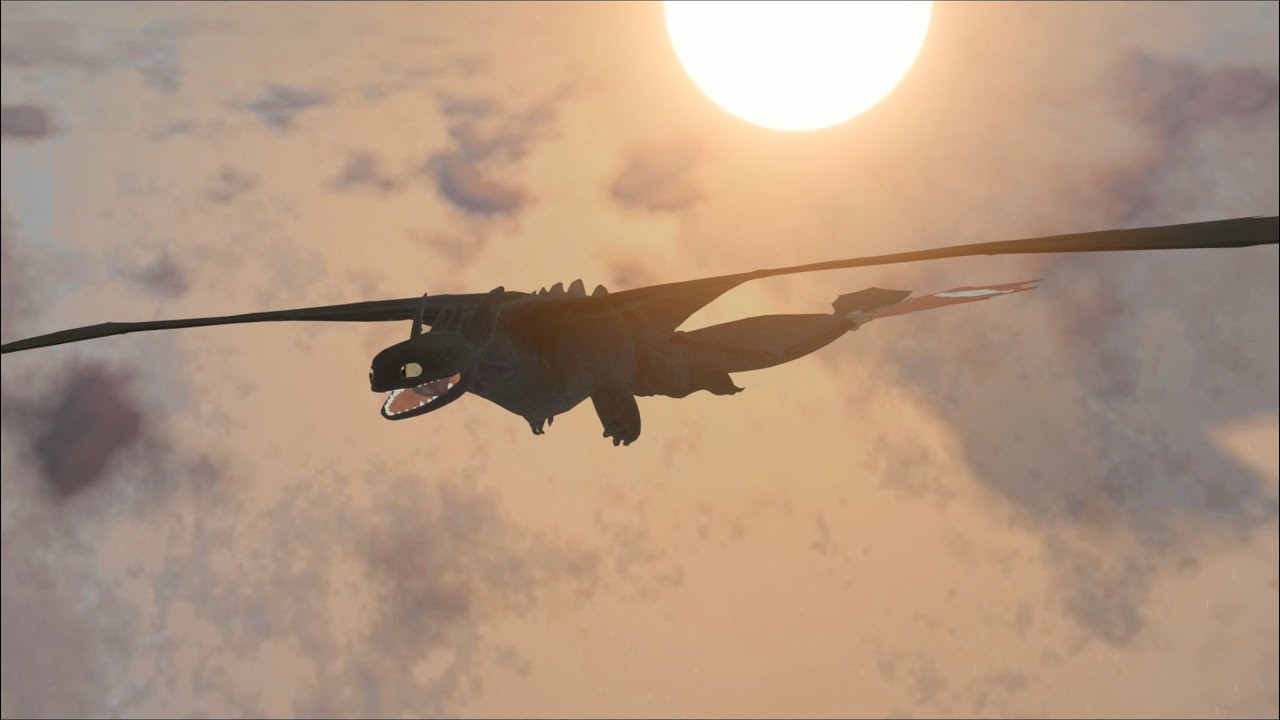 Toothless animation tests (And LightFury) - YouTube