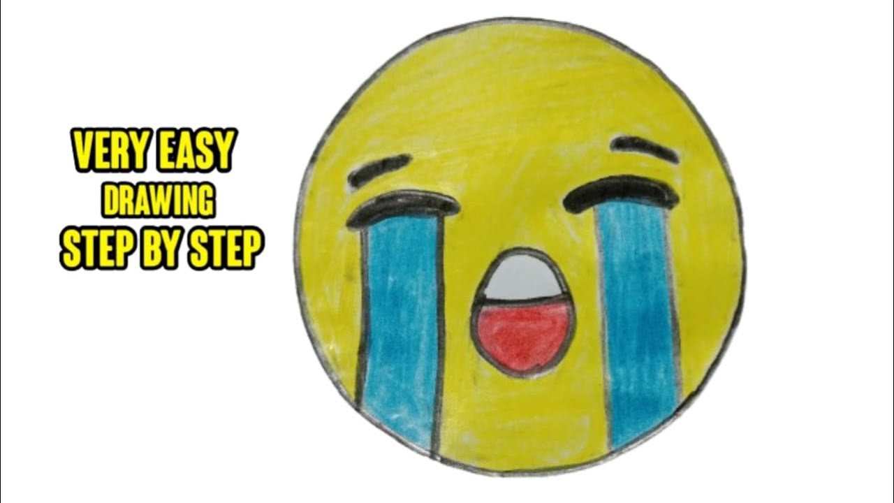 How to vary easy draw a sad emoji || MiniArt By Onnika - YouTube