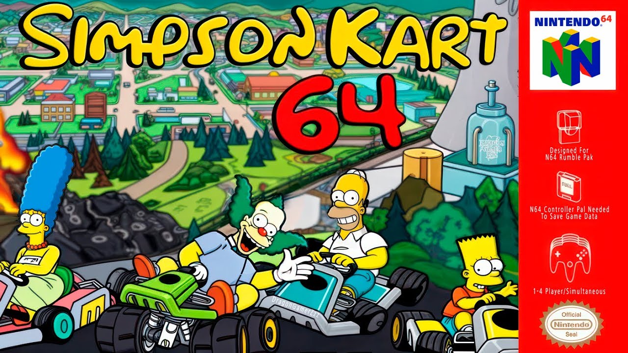 Simpsons Kart 64 Mario kart N64 - YouTube