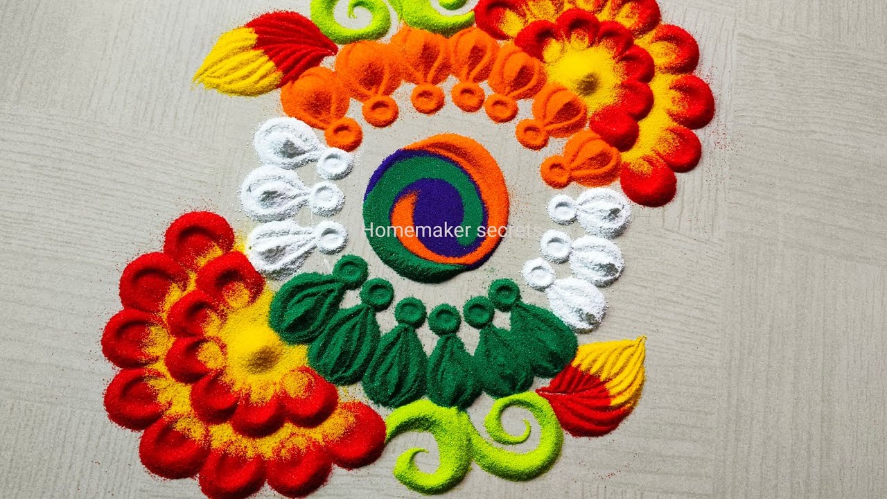 Independence day Rangoli | simple rangoli designs| easy rangoli # ...