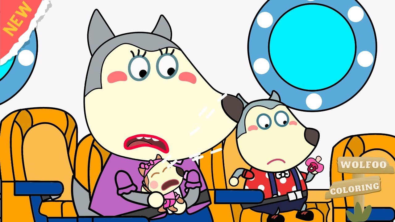 Baby Lucy!!! Don't Make Noise on the Airplane, Please! - Wolfoo Fanmade ...