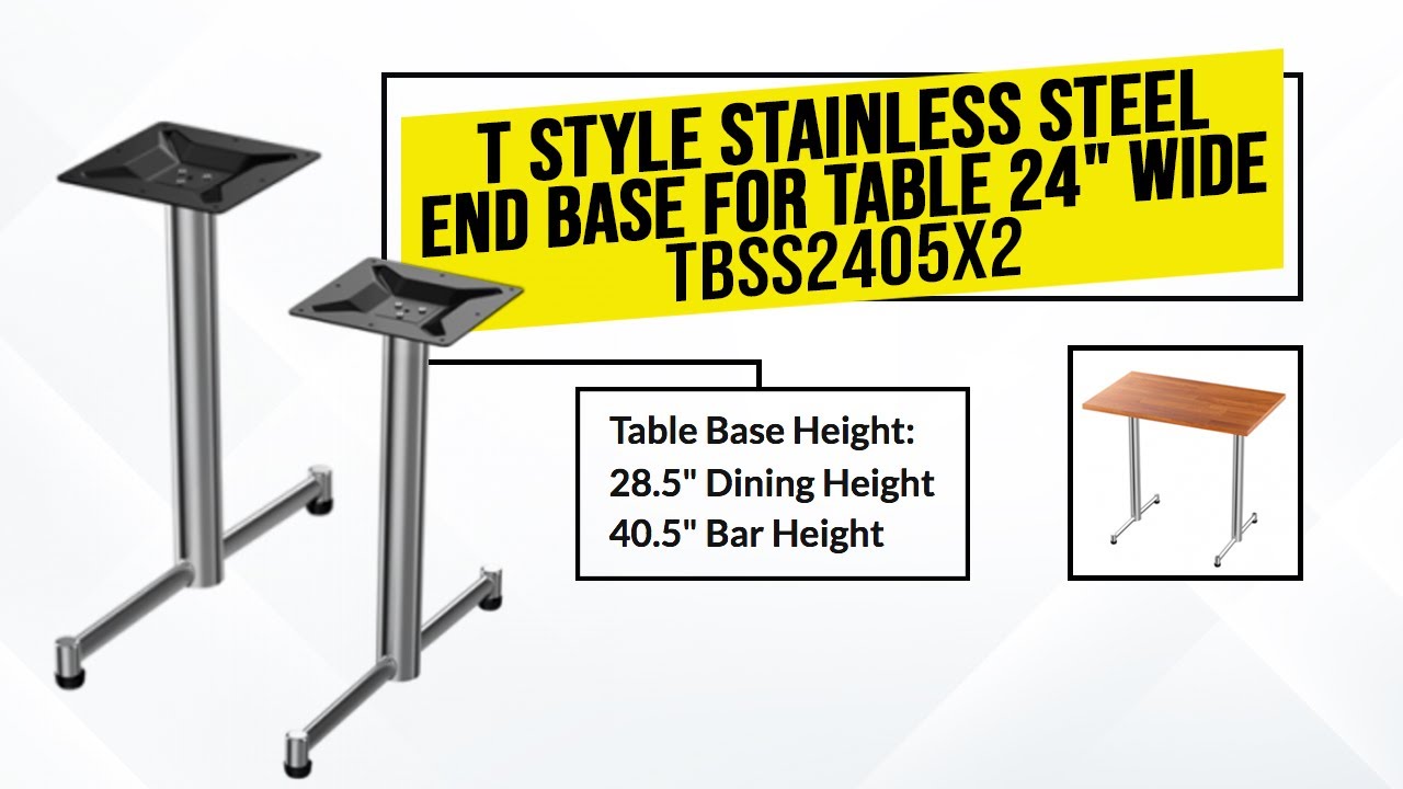 How to Assemble CentralSeating's Stainless Steel End Base T Base Set ...