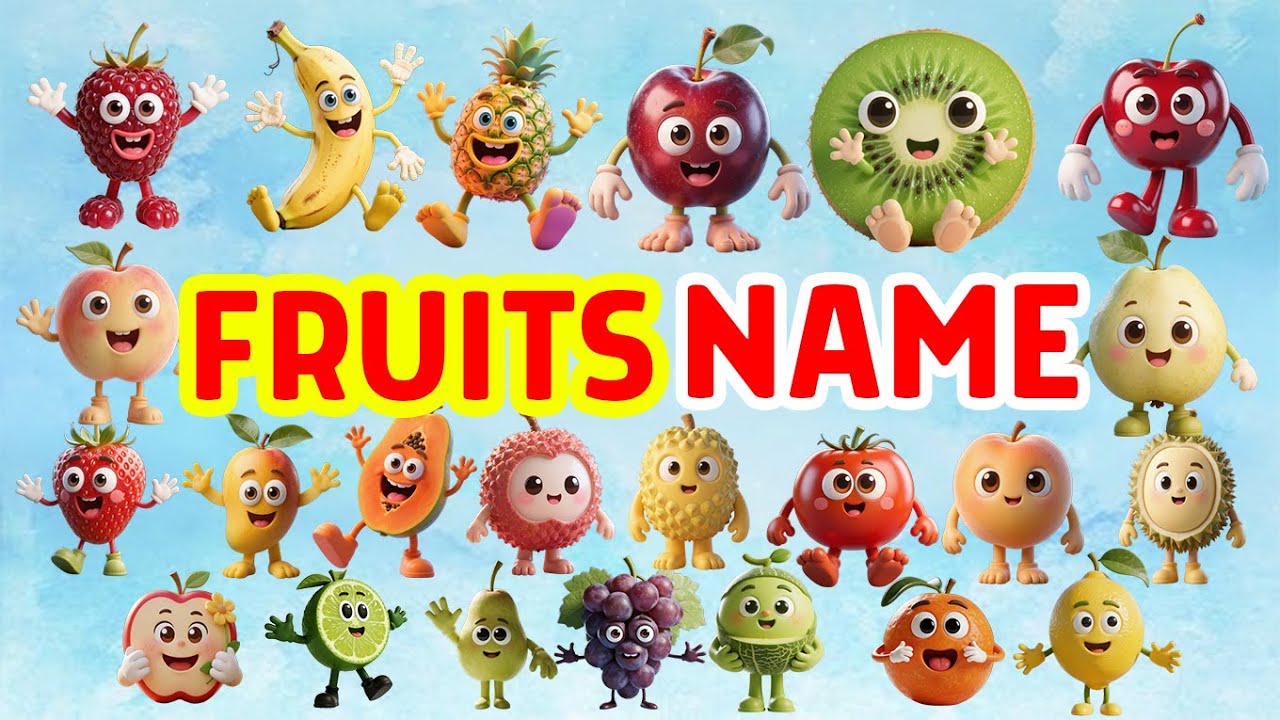 FRUITS NAME for Toddlers | First Words for Babies | Learning Videos for ...
