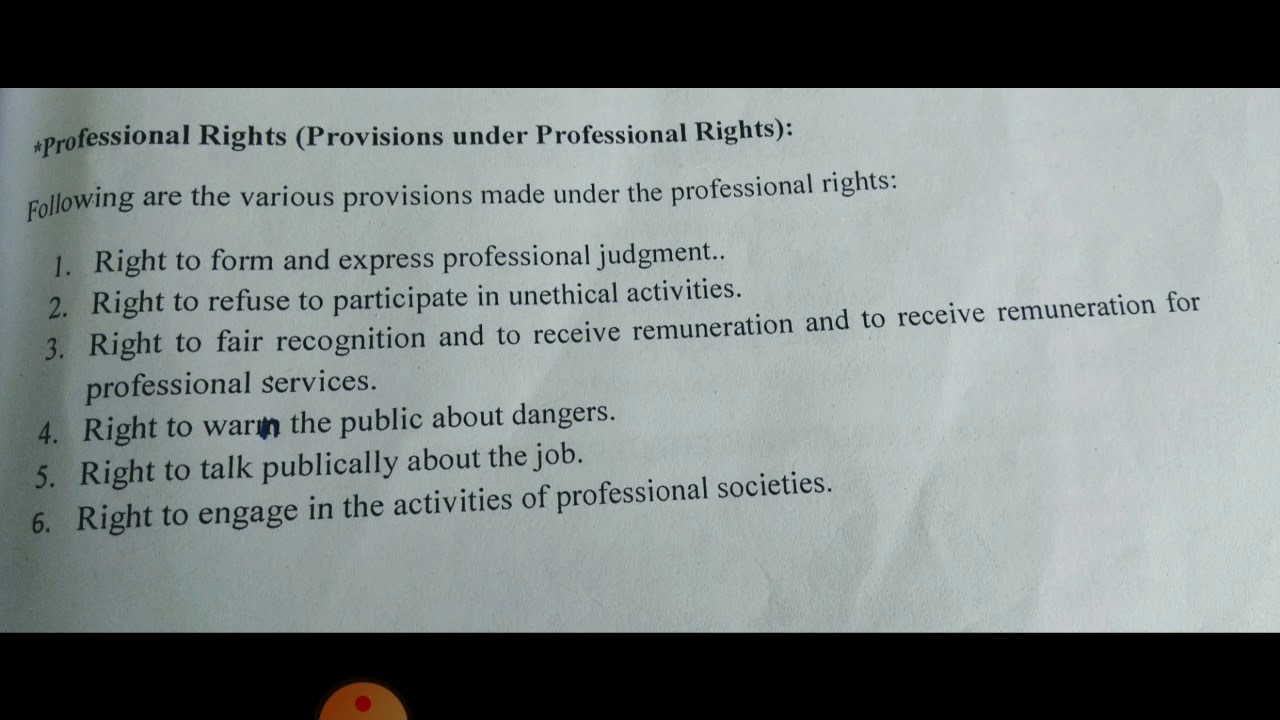 Professional rights - YouTube