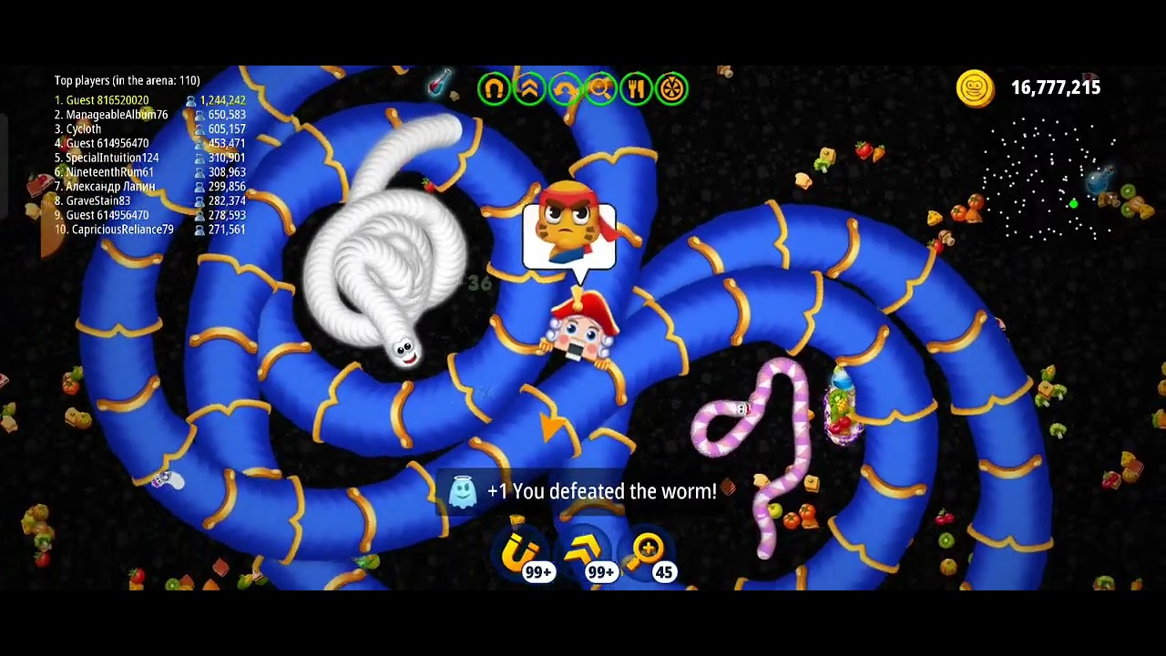 Worms Zone Biggest Hacker Pro Snake || Wormszoneio Million Epic Score ...