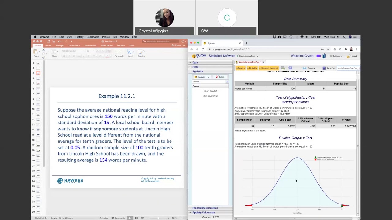 Testing a Hypothesis for a Mean with Sigma Known and Unknown - YouTube