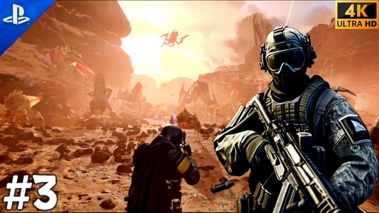 Helldivers 2 (PS5) Mission #3 [Eliminate Brood Commander] Gameplay ...